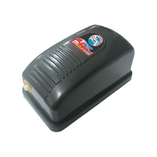 Twin Mega 6000 ปั้มลม ปั้มออกซิเจน 1 ทาง สำหรับเลี้ยงปลา กุ้ง 220V 50H | Ninekaow.com