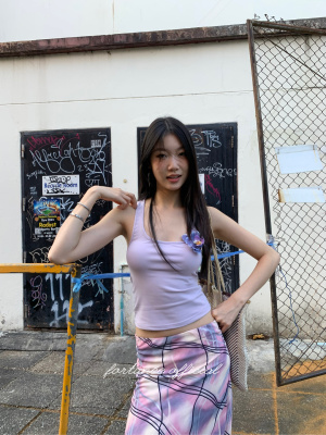 Fortunee เสื้อกล้ามสั้นรุ่นใหม่ 2สีแบบสดใส โชว์หลัง สวย เข้ารูป เนื้อ ...