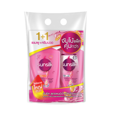 [VALUE TWIN PACK] SUNSILK SHAMPOO 475 ML + CONDITIONER PUMP 450 ML.