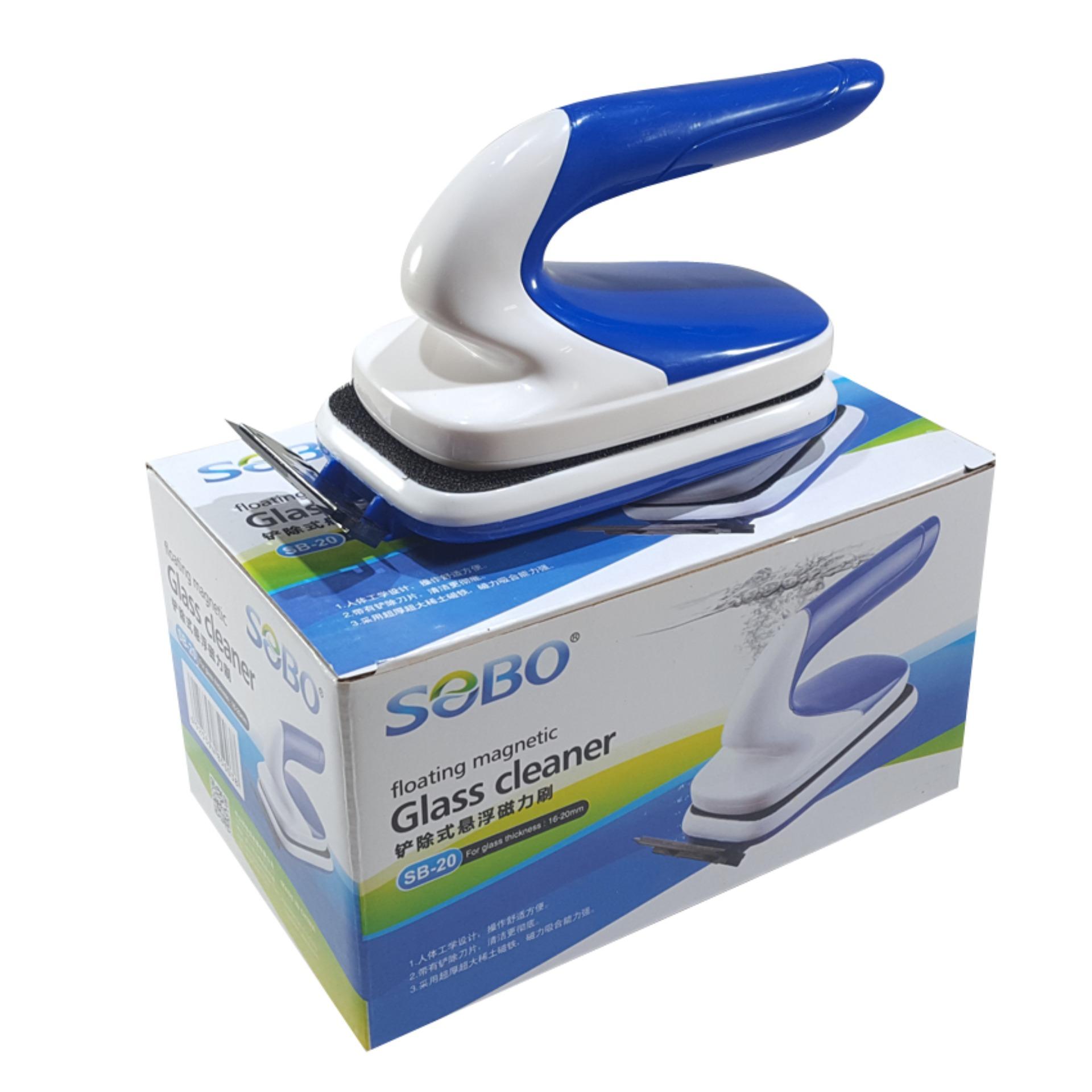 SOBO SB-20 Glass cleaner ทำความสะอาด กระจกตู้ปลา แม่เหล็กทำความสะอาด L | Ninekaow.com