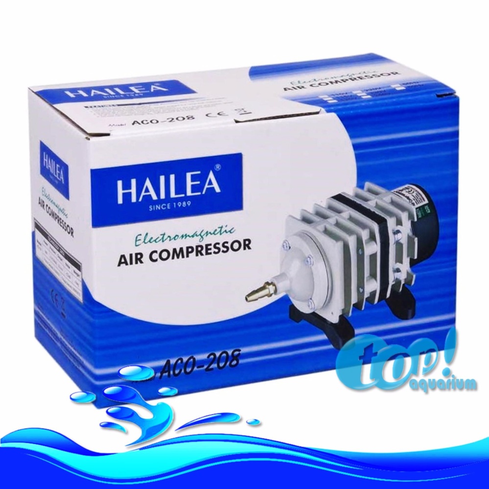 ปั๊มลมลูกสูบ HAILEA ACO-208 ปั๊มออกซิเจน แยกได้สูงสุดถึง20หัว ปั๊มลม ...