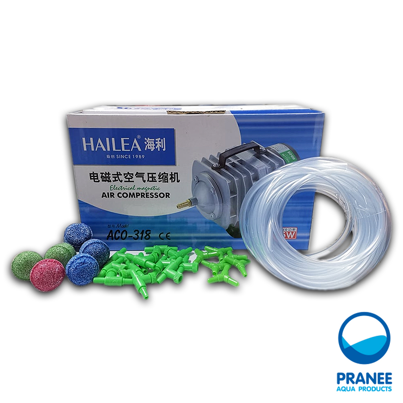 ปั้มลมลูกสูบ HAILEA ACO-318 Air Pump | Ninekaow.com