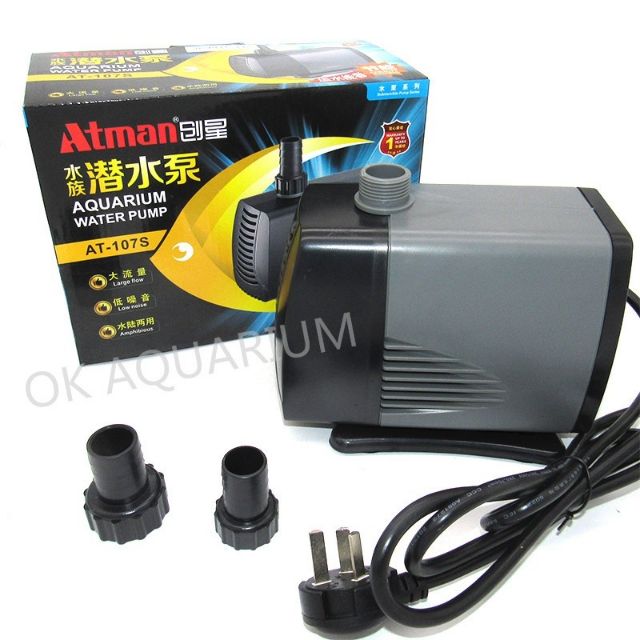 ปั๊มน้ำ ATMAN AT 107S ปั๊มน้ำตู้ปลา ปั๊มน้ำบ่อปลา ประหยัดไฟ | Ninekaow.com