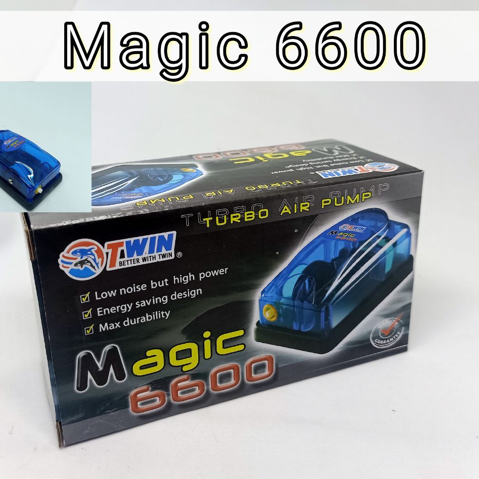 Magic 6600 ปั้มลม แอร์ปั้ม ปั้มออกซิเจน 1ทาง เพิ่มออกซิเจนตู้ปลา สำหรับเลี้ยงปลาเลี้ยงกุ้ง ...