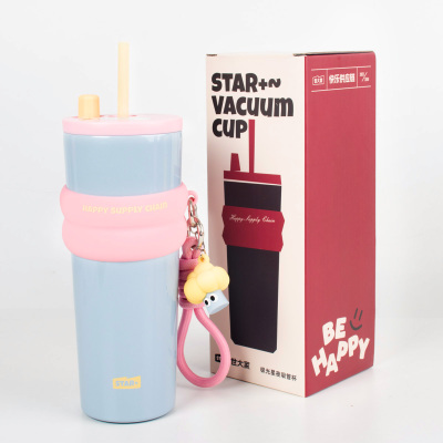 แก้วน้ำเก็บอุณหภูมิ Star Plus ความจุ 710ml ของแท้ ที่จับซิลิโคน วัสดุสแตนเลส316