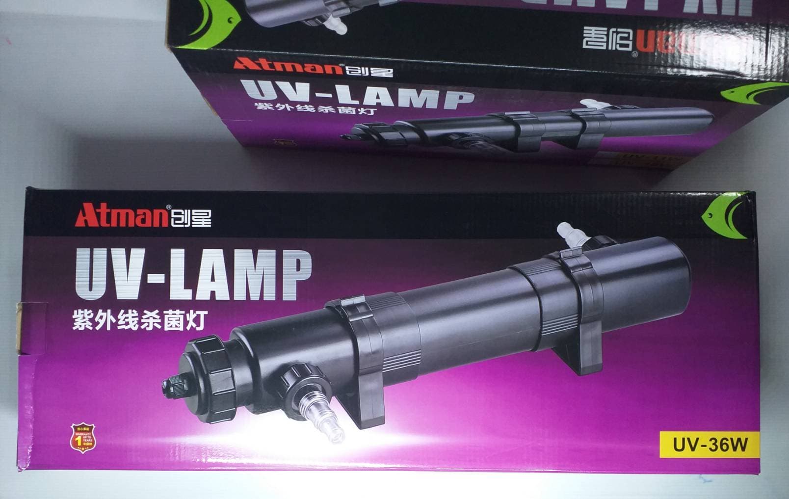 ATMAN UV Lamp 36w ยูวีแบบน้ำผ่าน ช่วยทำให้น้ำใส กำจัดตะไคร่-น้ำเขียว | Ninekaow.com