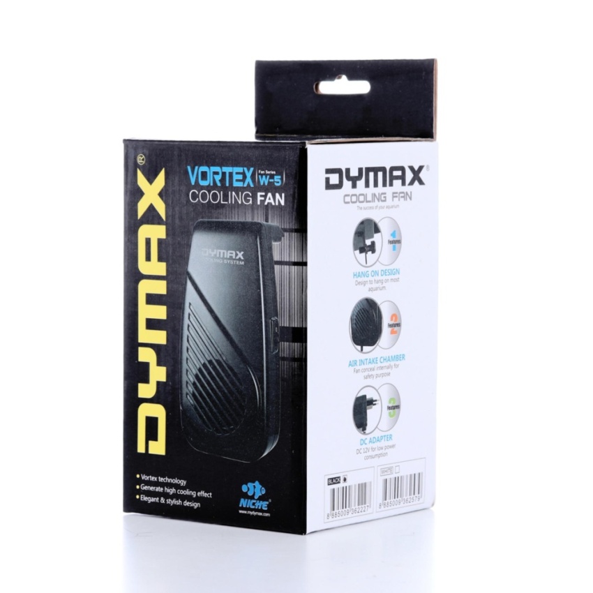 Dymax พัดลมสำหรับตู้ปลา รุ่น Vortex W-5 (สีขาว) | Ninekaow.com