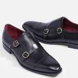Gallardo Double Monk Strap Shoes in (Genuine Leather 100% )
