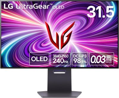 LG ‎32GS95UE-B 32-inch Ultragear OLED Gaming Monitor UHD 240Hz 0.03ms ...