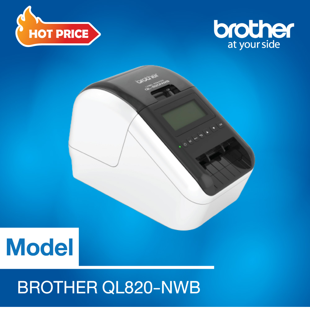 รีบซื้อกันได้แล้ว Brother P-Touch QL-820NWB ซื้อเลยค่ะเก็บเงินไว้นาน ...
