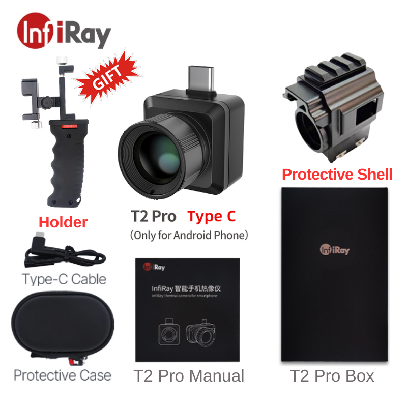 Infiray Infrared Thermal Imager T2 Pro Monocular Thermal Camera Night ...