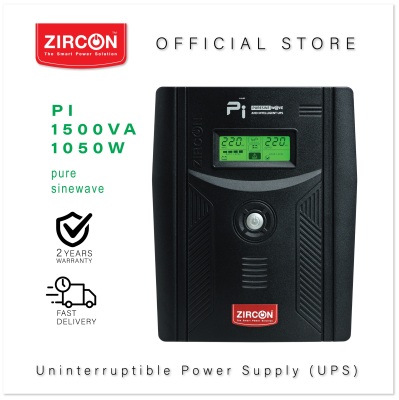 UPS PI 1500VA/1050W Pure Sinewave ZIRCON เหมาะสำหรับ PSU แบบ 80-PLUS ...