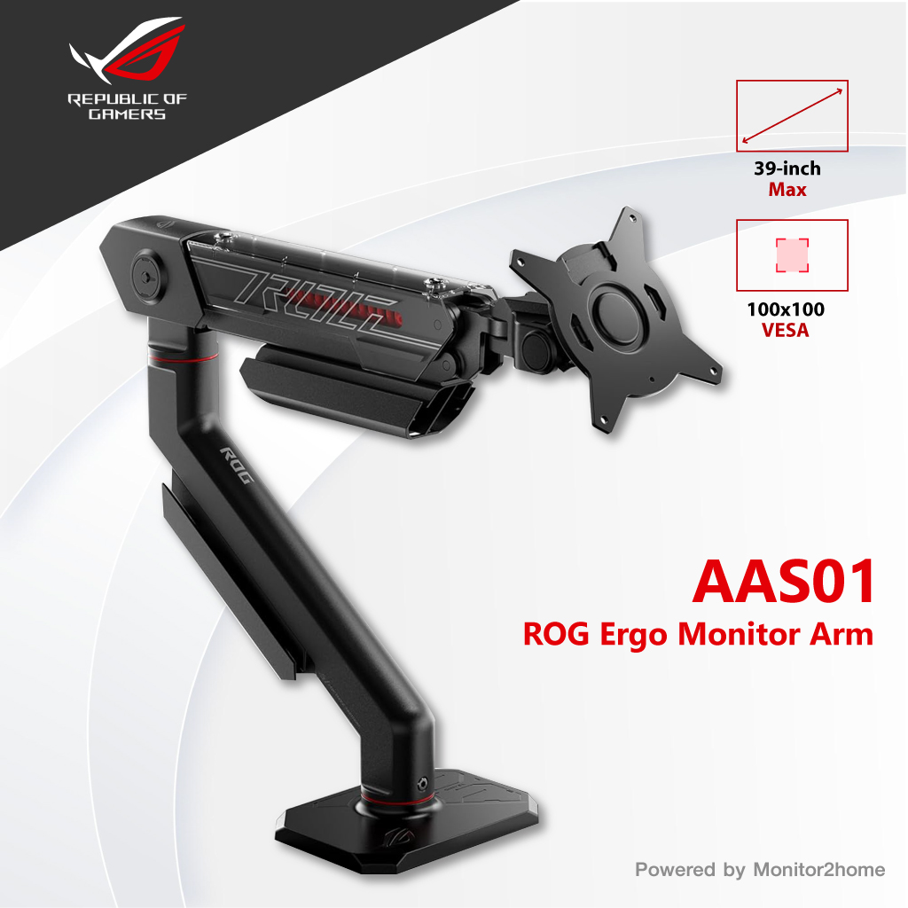 ASUS ROG Ergo Monitor Arm (AAS01) - Monitor Mount with Cable Management ...
