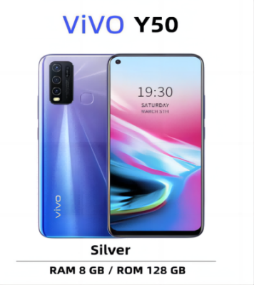 【ใหม่เอี่ยมของแท้】VIVO Y50 ของแท้ 100% smart phone Ram 8GB Rom 128GB 6. ...