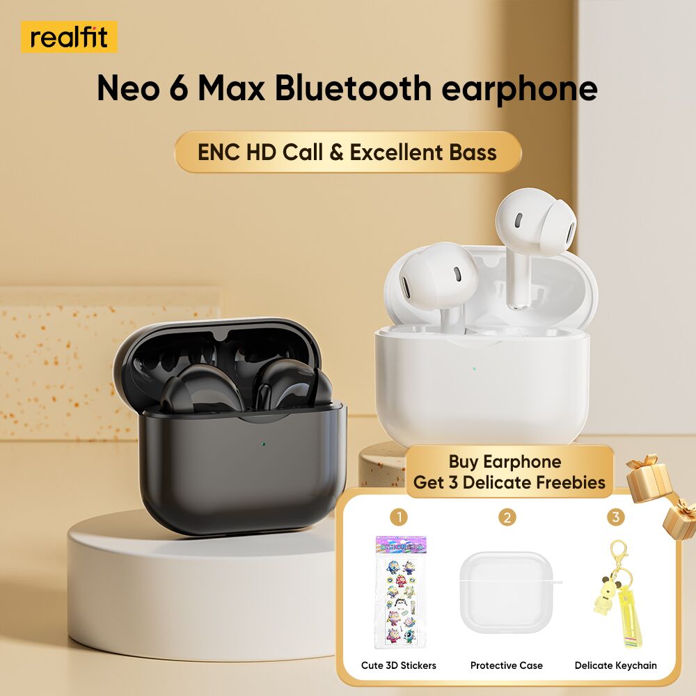 【Free Protective Case】Neo 6 Max TWS Earphones HiFi Electronics Quality ...