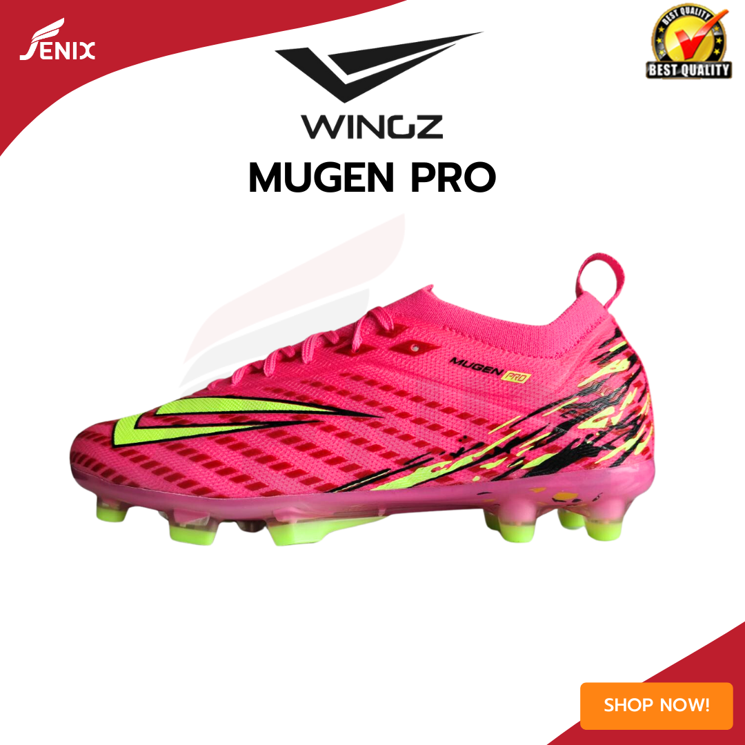 รองเท้าสตั๊ดหุ้มข้อ Wingz Mugen Pro น้ำหนักเบา มีเชือกและกระเป๋า ไซส์ 35-45