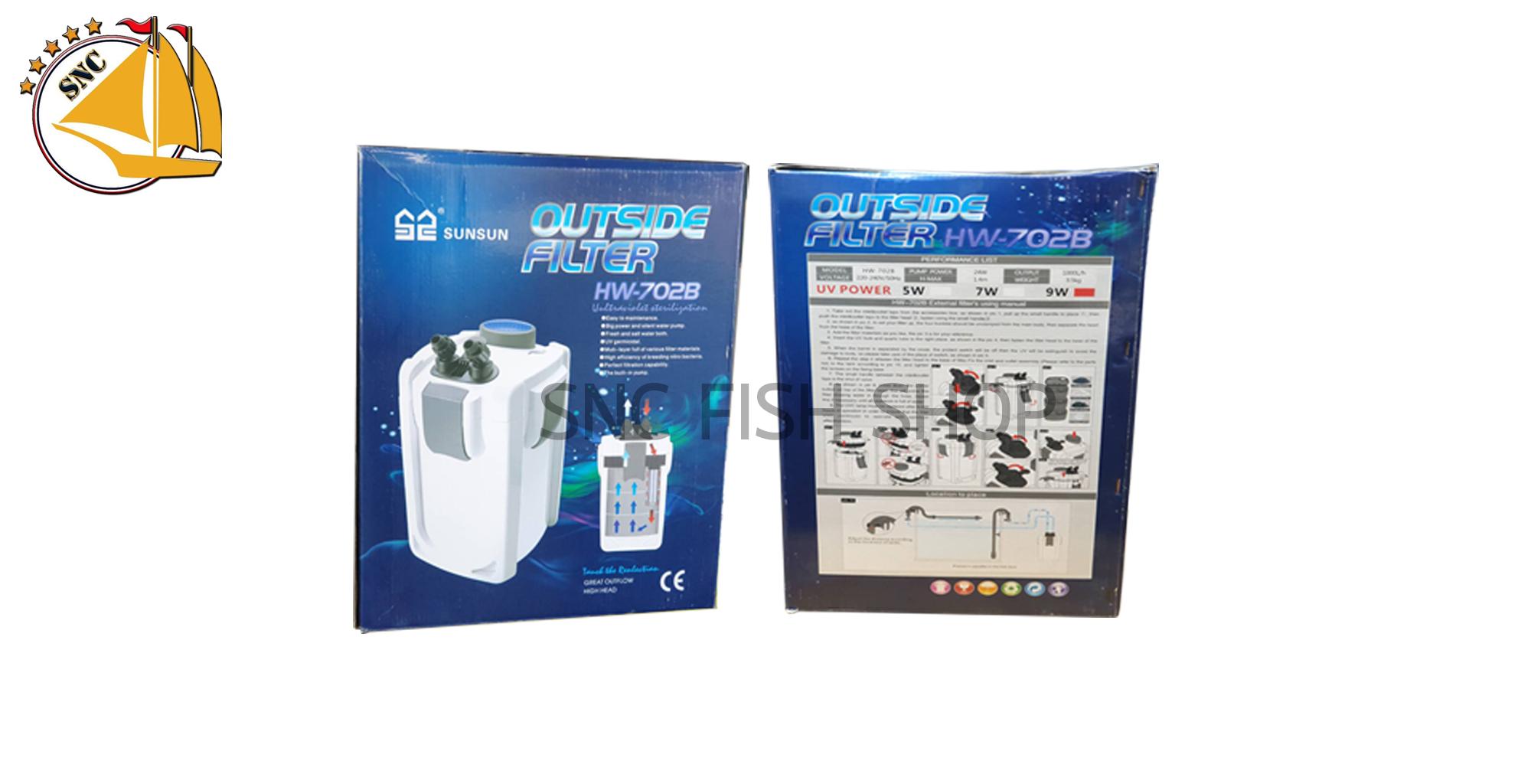 SUNSUN HW-702B ถังกรองตู้ปลาด้านนอก Aquarium External Filter เหมาะกับ ...