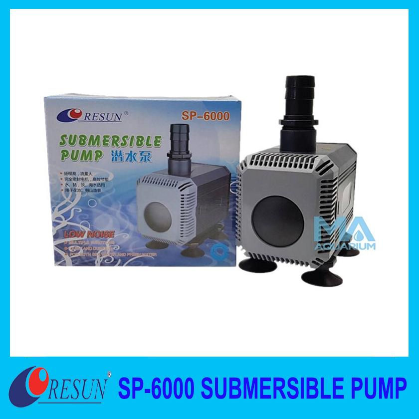 ถังกรองน้ำบ่อปลา แบบเหลี่ยมสีขาว ขนาด 20 ลิตร + ปั๊มน้ำ RESUN SP6000 ...