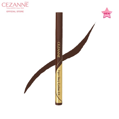 CEZANNE Super Sharp Eyeliner EX อายไลเนอร์เนื้อลิควิด 0.1mm.