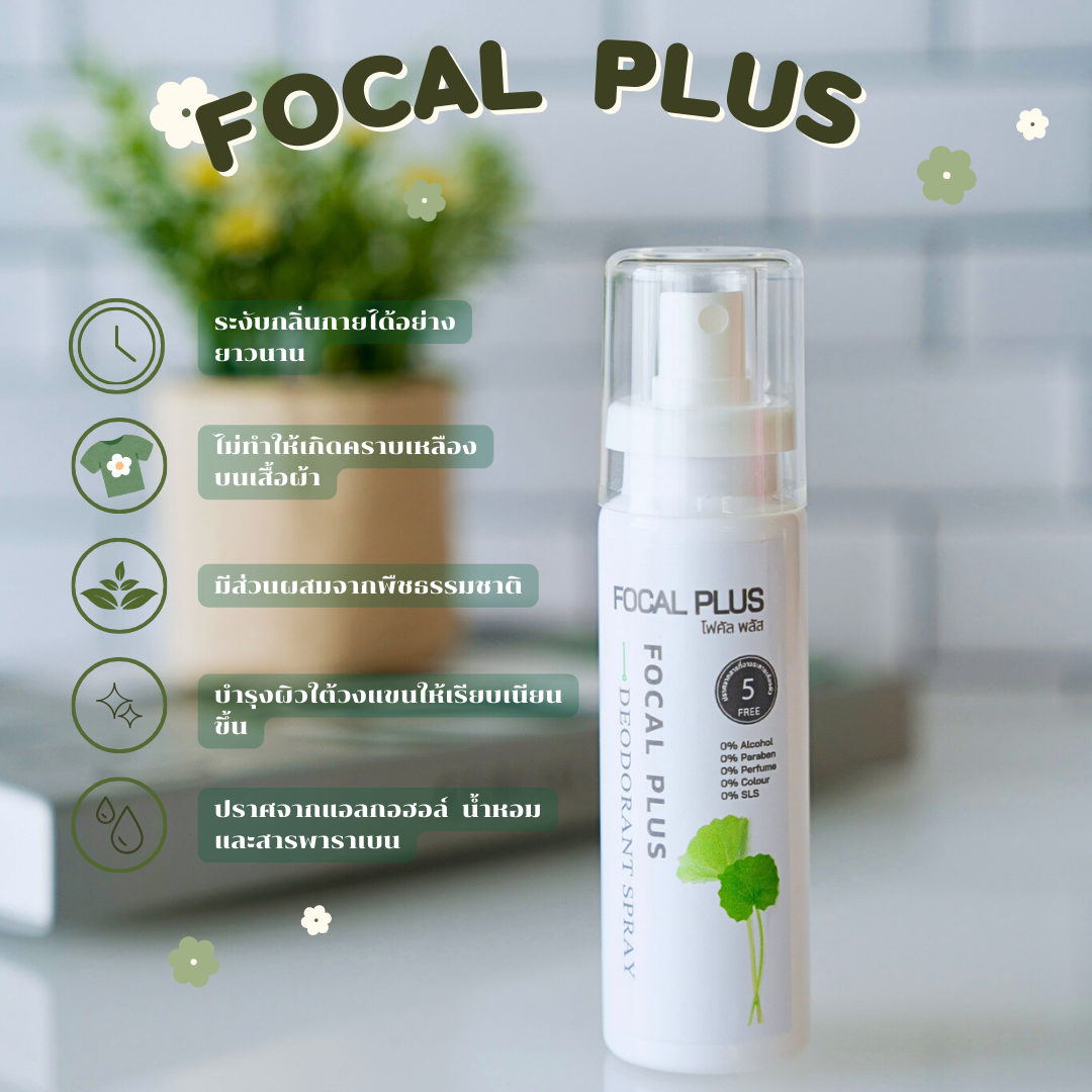FOCAL PLUS DEODORANT SPRAY โฟคัล พลัส สเปรย์ระงับกลิ่นกาย
