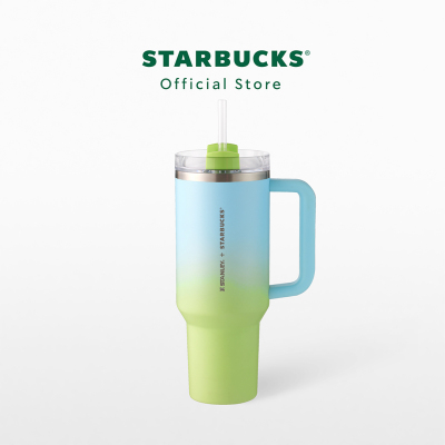 Starbucks Stainless Steel Blue & Green Stanley Cold Cup 40oz. ทัมเบลอร์ ...