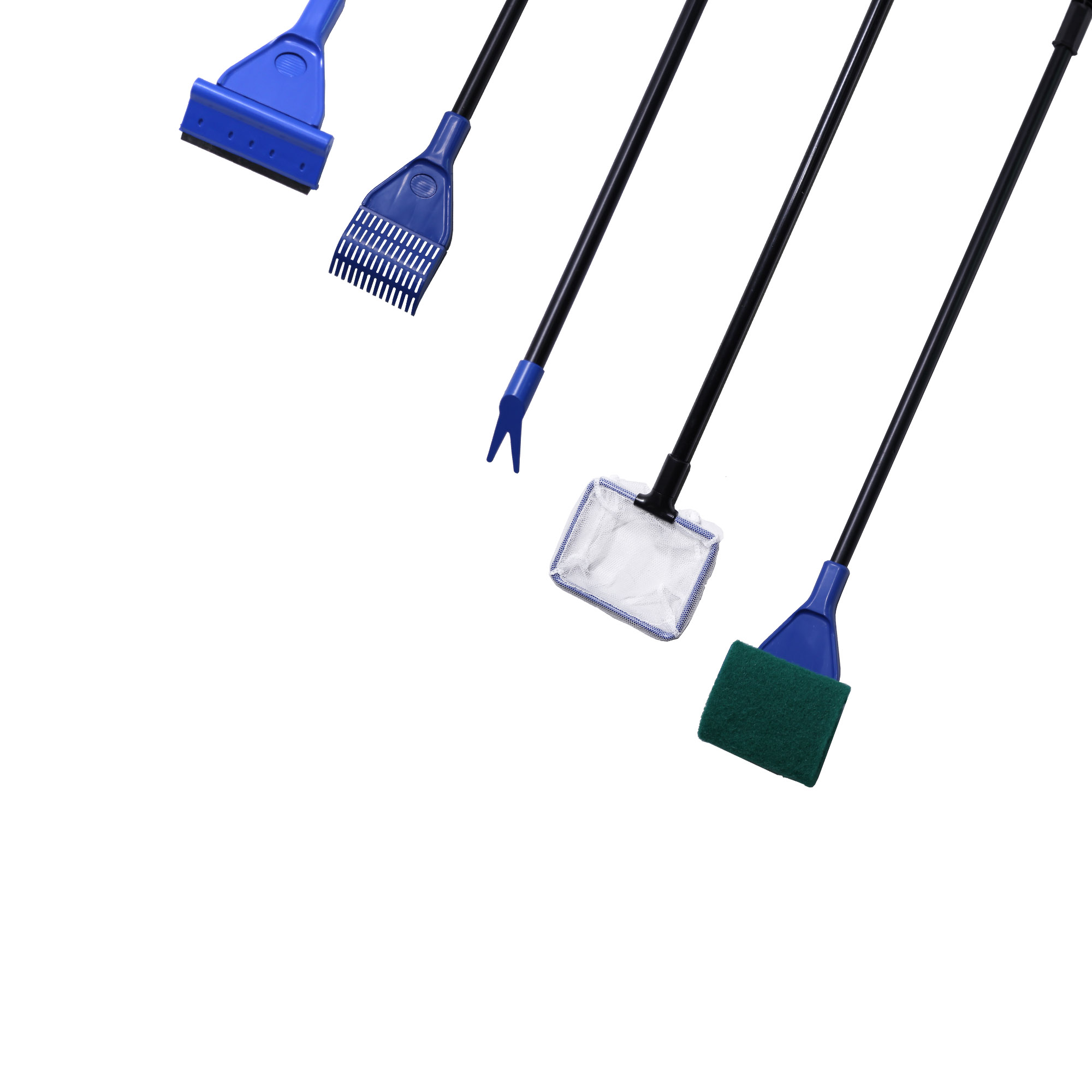 Aqualic X-003L แปรงทำความสะอาด แปรงขัดตู้ รุ่นเปลี่ยนหัวได้ 5 แบบ Aquarium Cleansing Set 5 in 1 ...