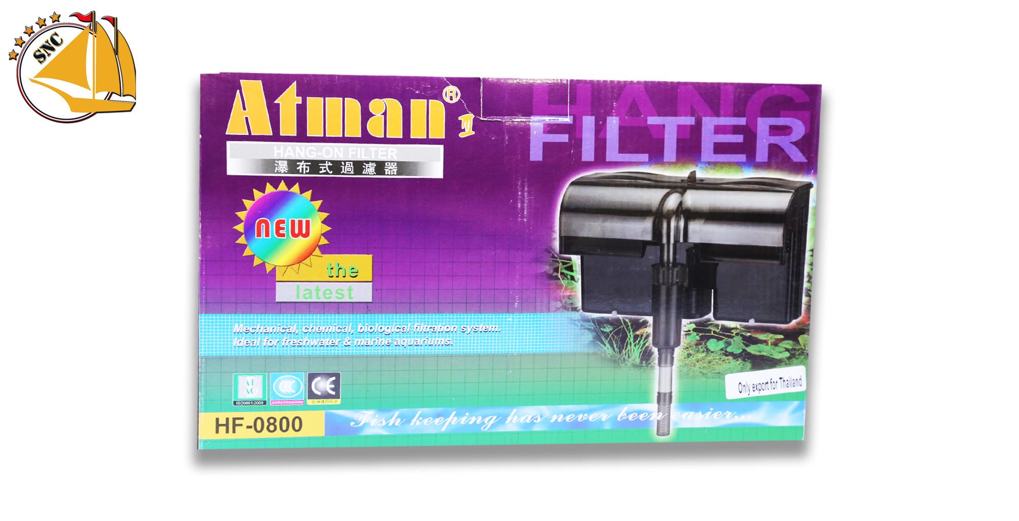 ATMAN HF-0800 Hang On Filter กรองแขวนข้างตู้ สำหรับตู้ขนาด 24-36 นิ้ว ...