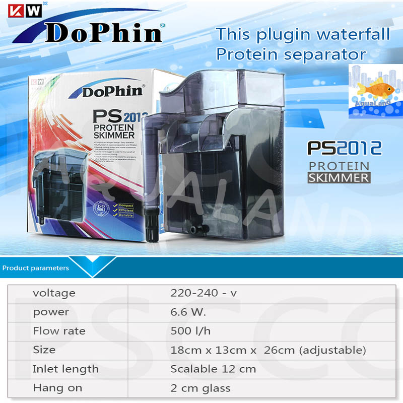 Dophin PS-2012 กรองแขวน ข้างตู้ปลา มีสกิมเมอร์กรองผิวน้ำ Protein ...