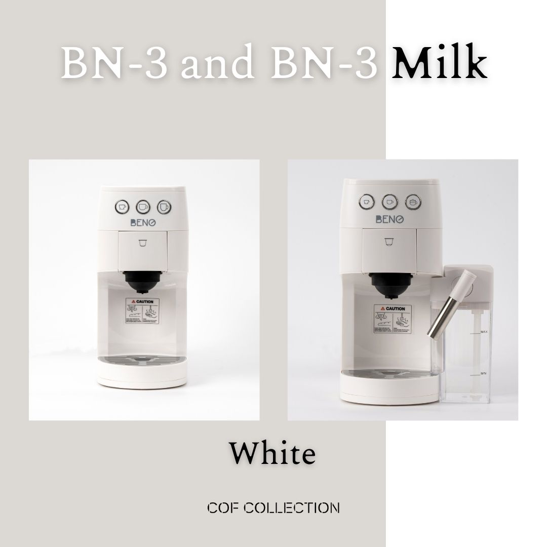 เครื่องชงกาแฟเอสเพรสโซ่ ยี่ห้อ BENO รุ่น BN3 และรุ่น BN3 MILK มาพร้อมอะแดปเตอร์ชงกาแฟ 3 แบบ