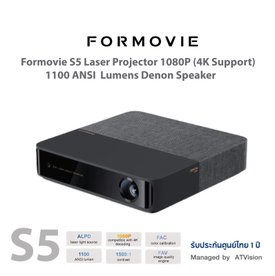 Formovie S5 Laser Projector 1100 ANSI Lumens Home Portable Projector ...